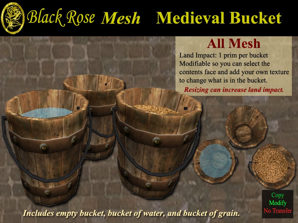 Black Rose Medieval Buckets | My Black Rose